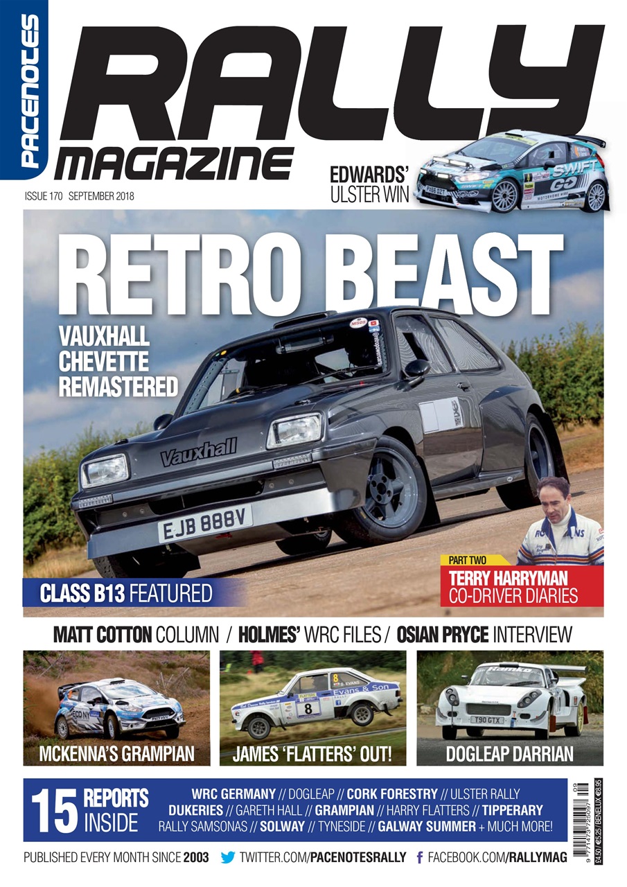 Pacenotes Rally magazine - Issue 170 - Sept 2018 Back Issue