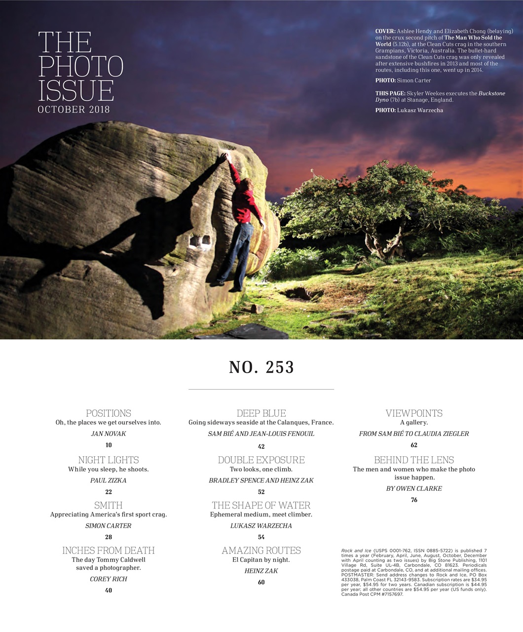 Rock and Ice Magazine - October 2018 Back Issue