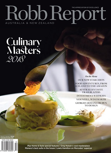 Robb Report Australia & New Zealand Magazine - Sep Oct 2018 Zurück Ausgabe