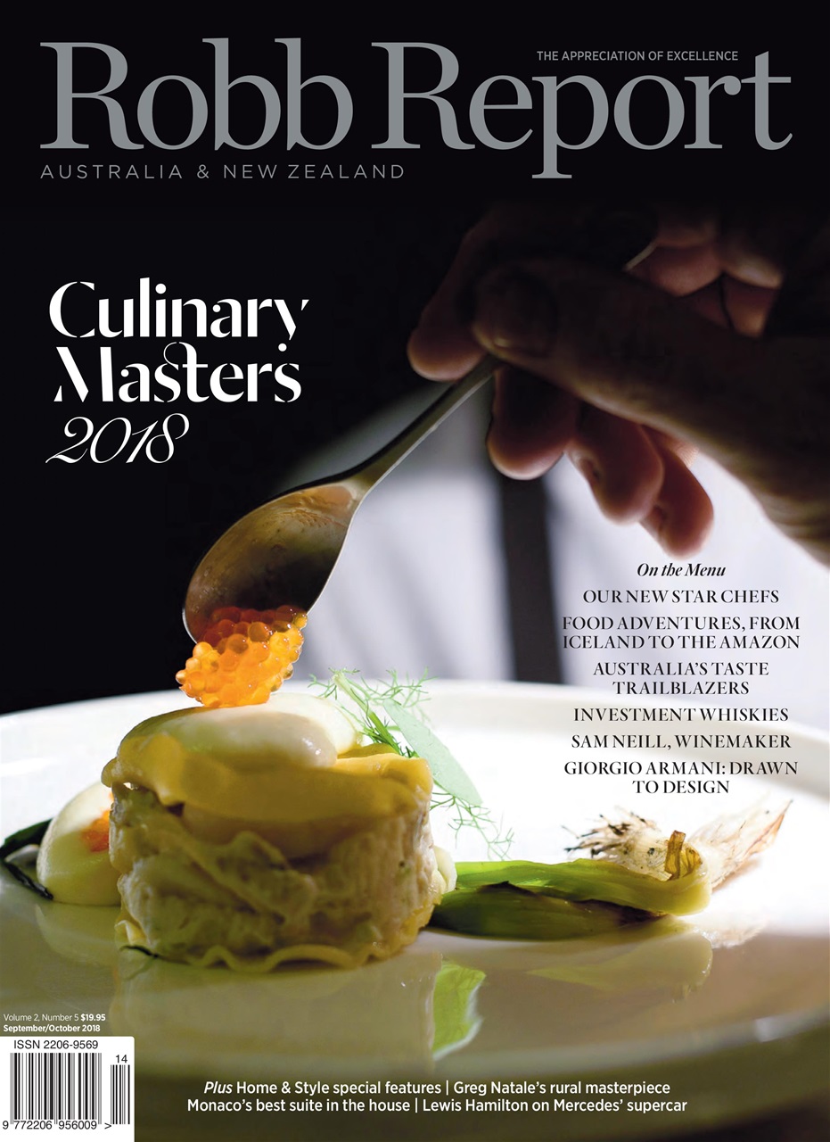 Robb Report Australia & New Zealand Magazine - Sep Oct 2018 Zurück Ausgabe