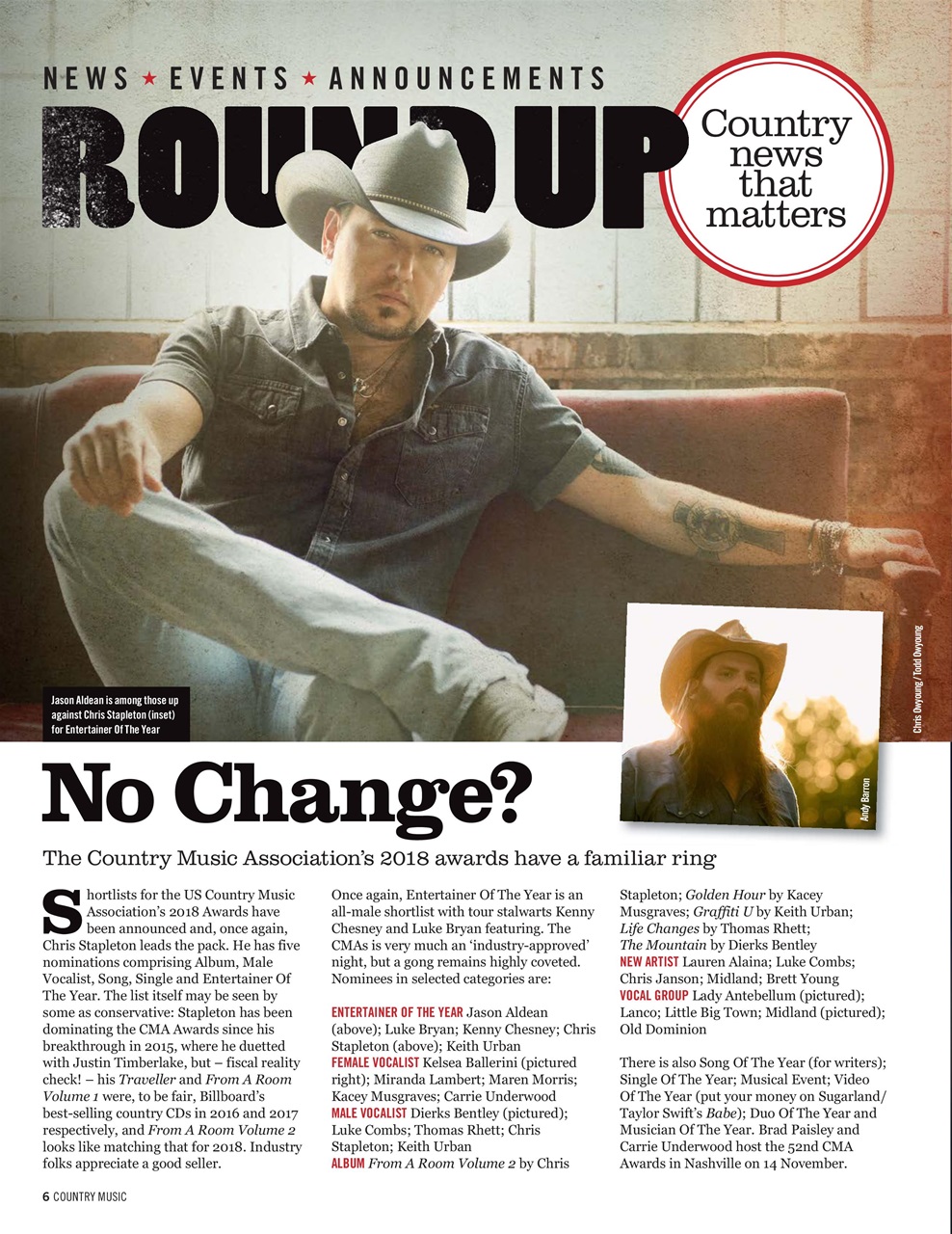 Country Music Magazine - Oct/Nov 2018 Back Issue