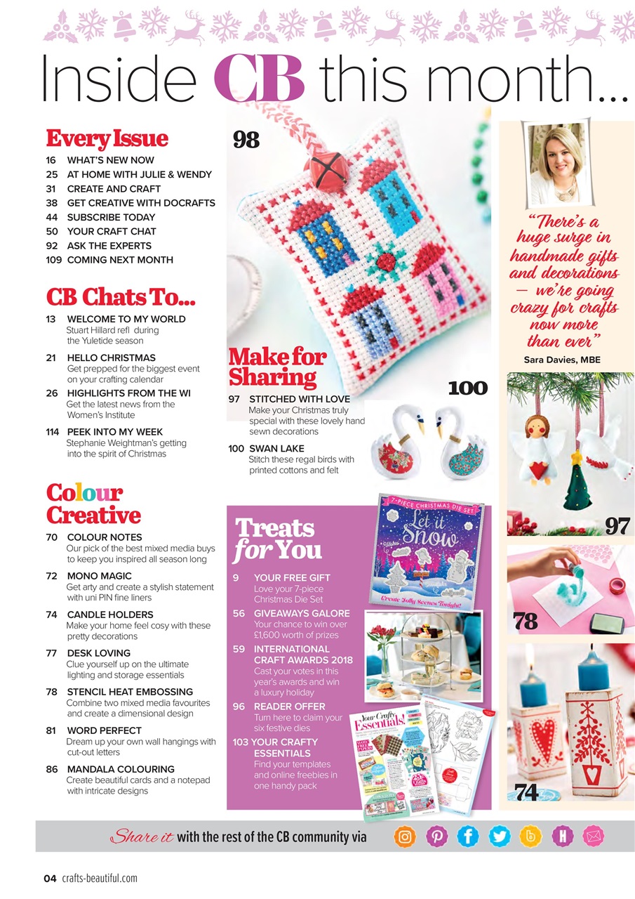 Crafts Beautiful Magazine - Xmas Special 2018 Subscriptions | Pocketmags