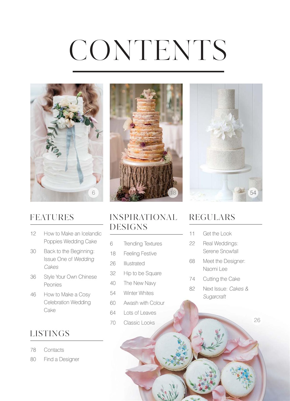 Wedding Cakes Magazine Subscriptions and Winter 2018–19 Issue