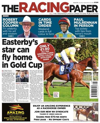 The Racing Paper Magazine - 22nd September 2018 Back Issue