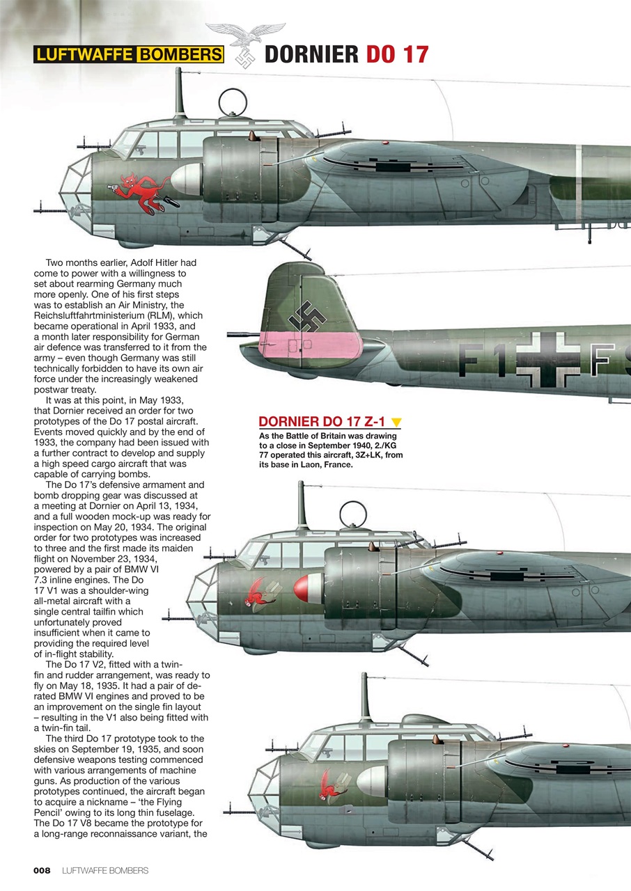 Aviation Classics Magazine - Luftwaffe Bombers - German WWII designs ...