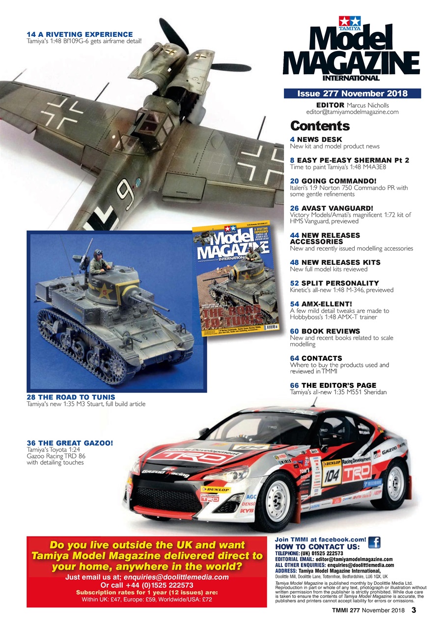 Tamiya Model Magazine - 277 Back Issue