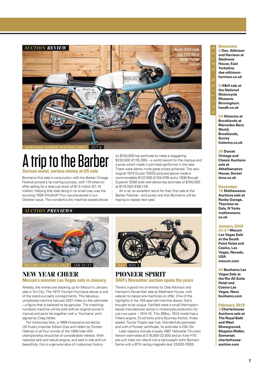 Classic Bike Magazine - November 2018 Subscriptions | Pocketmags