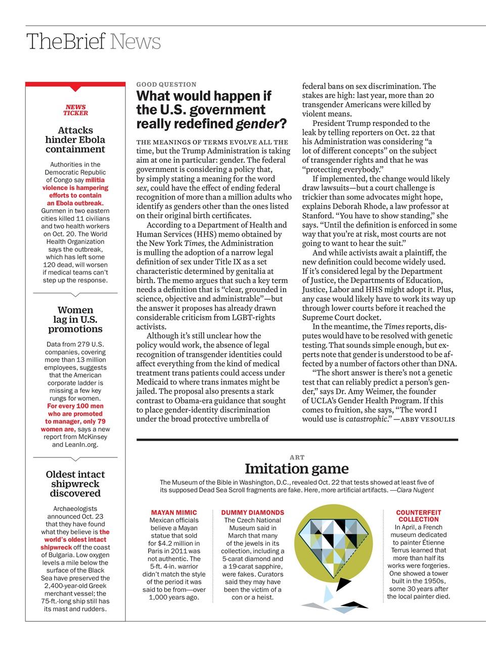 Time Magazine - 5th November 2018 Back Issue