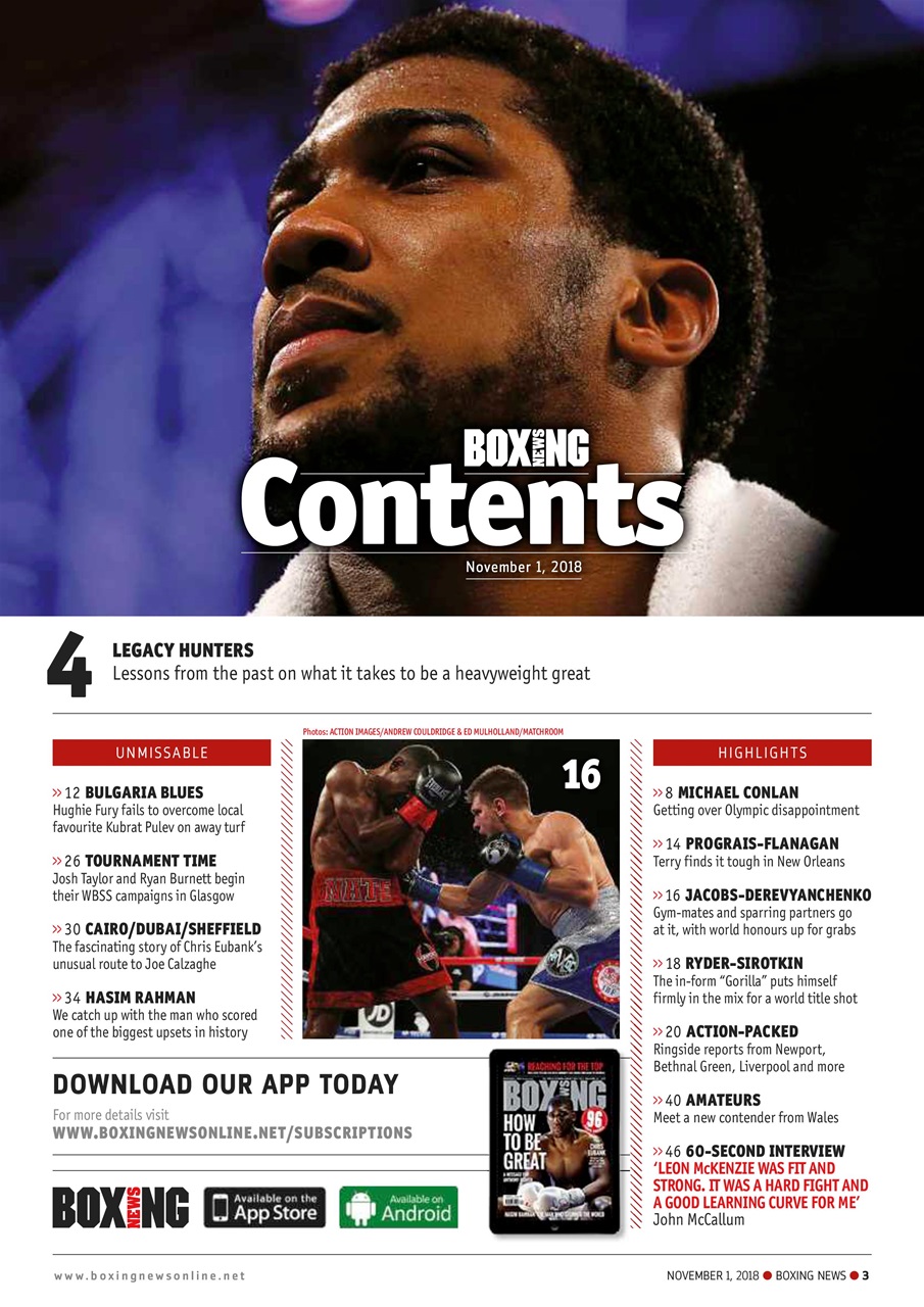 Boxing News Magazine - 30/10/2018 Back Issue