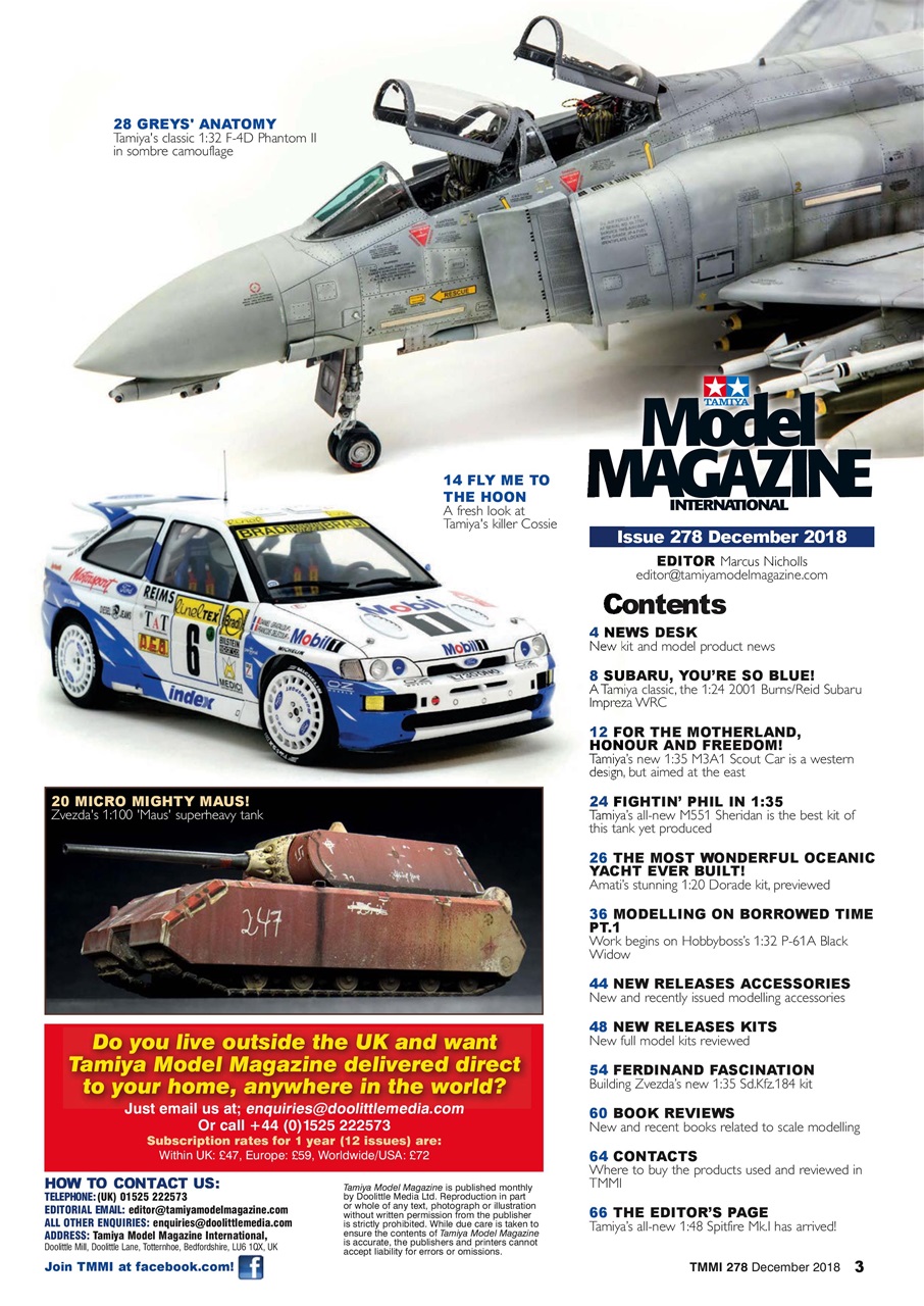Tamiya Model Magazine - 278 Back Issue