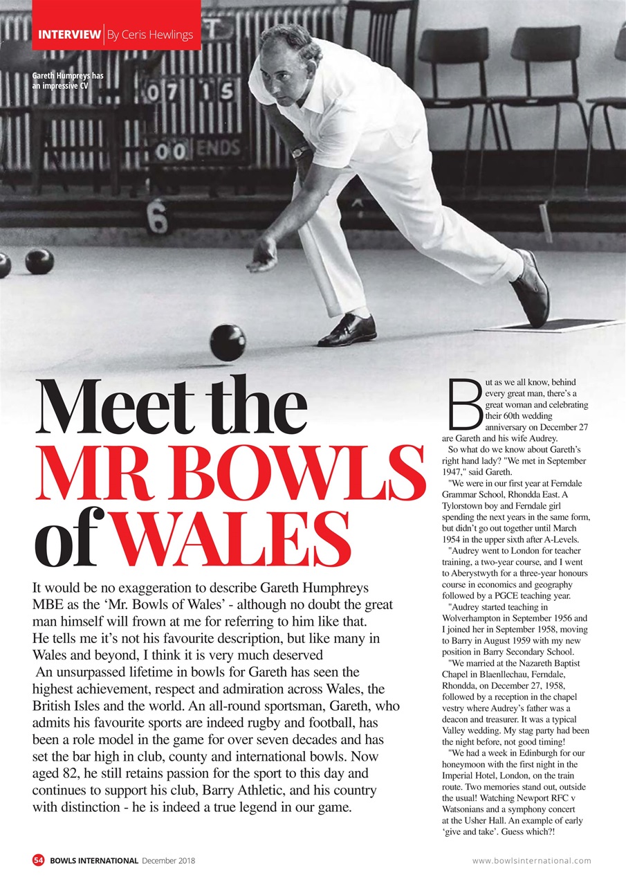 Bowls International Magazine - December 2018 Back Issue
