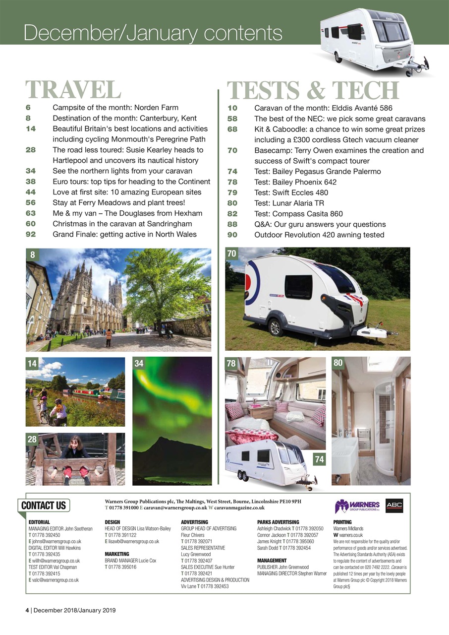 Caravan Magazine - Christmas Caravanning! | Dec/Jan 2019 | Caravan ...