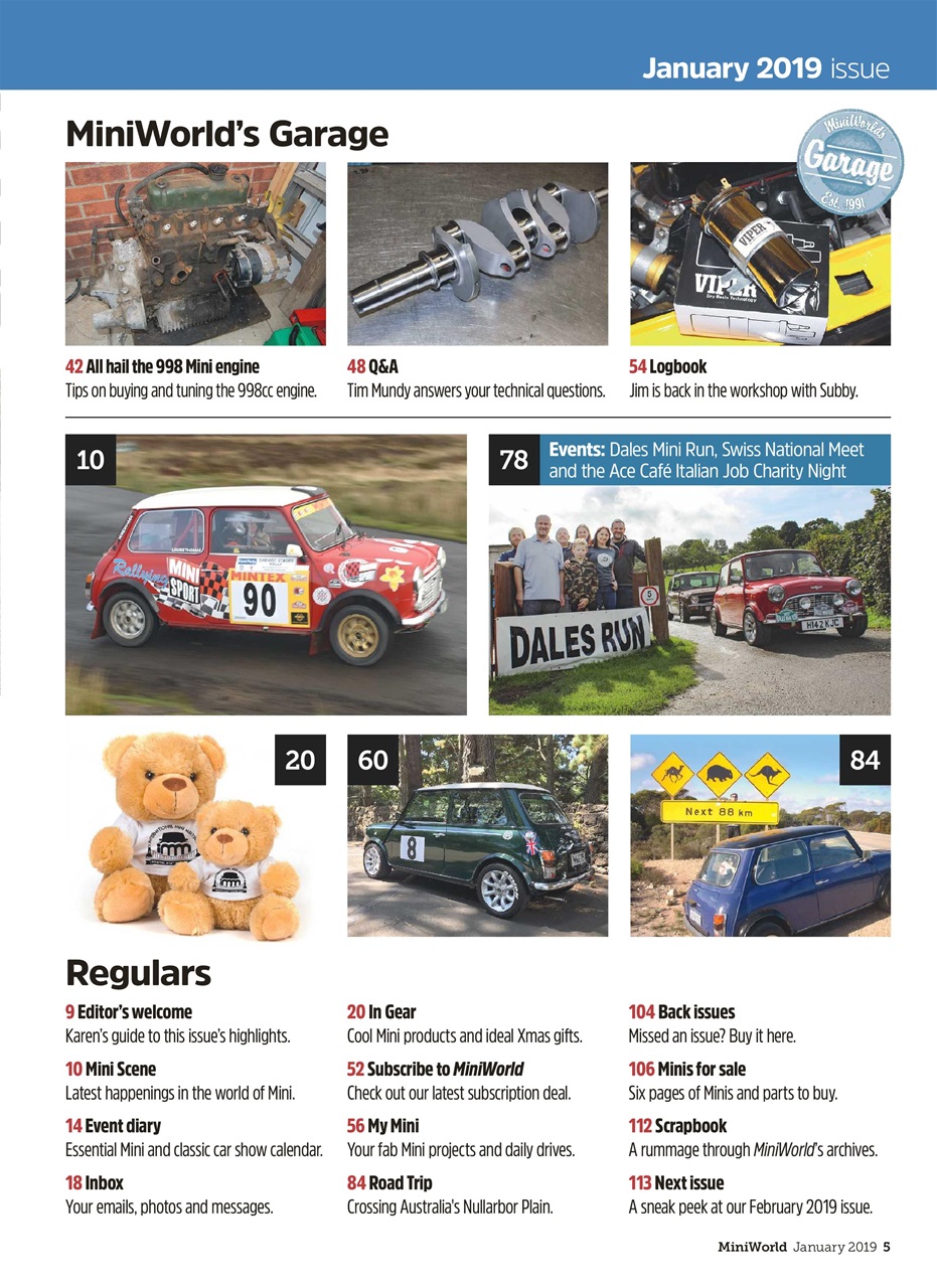 Mini World Magazine - January 2019 Back Issue