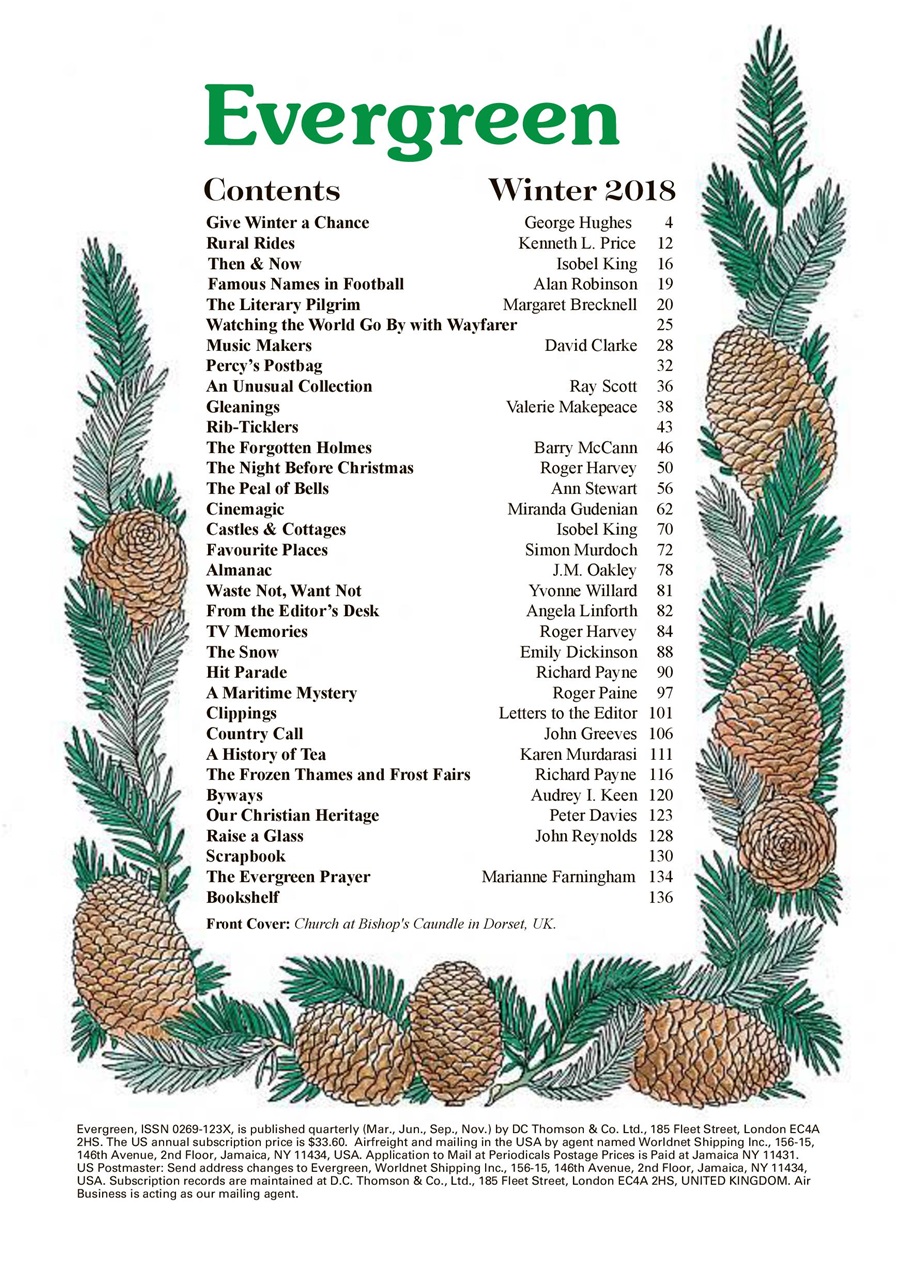 Evergreen Magazine - Winter 2018 Back Issue