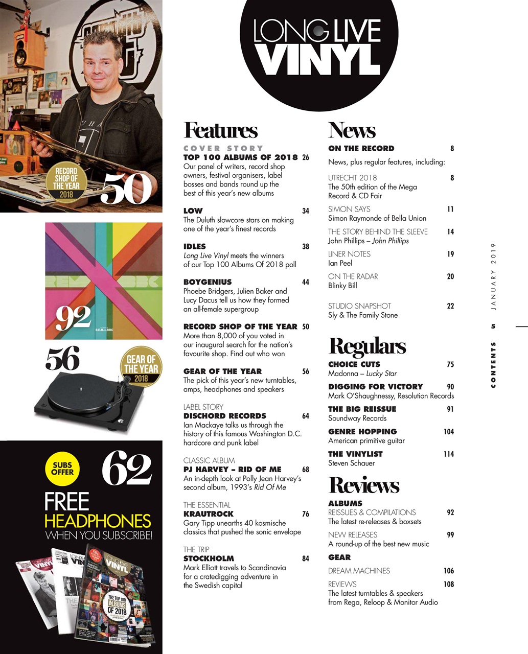 Long Live Vinyl Magazine - Jan 2019 Back Issue