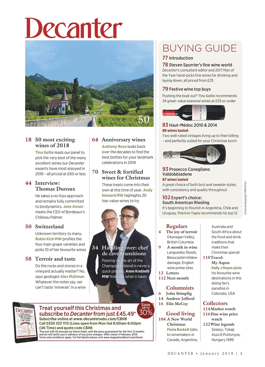 Decanter Magazine - January 2019 Back Issue