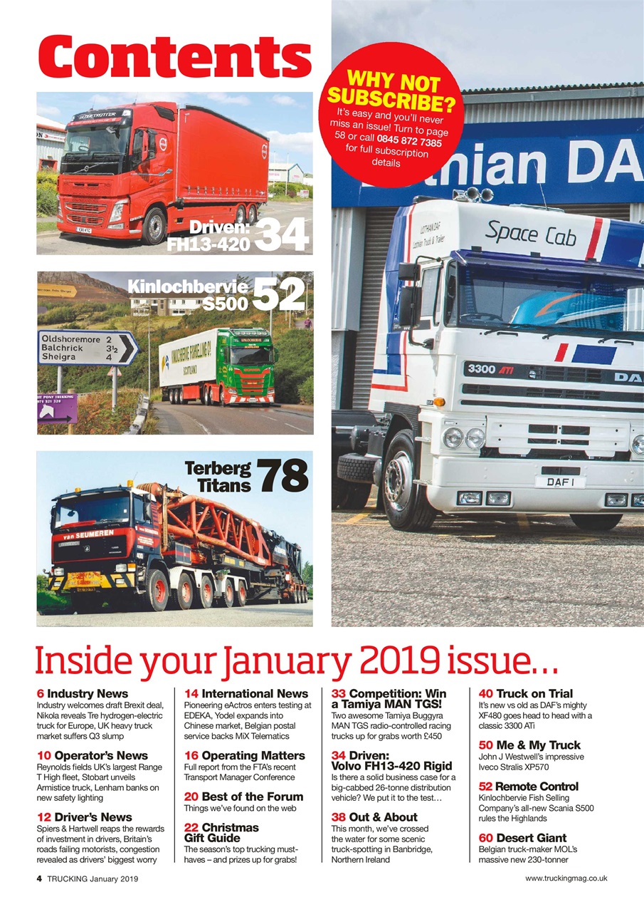 Trucking Magazine - January 2019 Subscriptions | Pocketmags