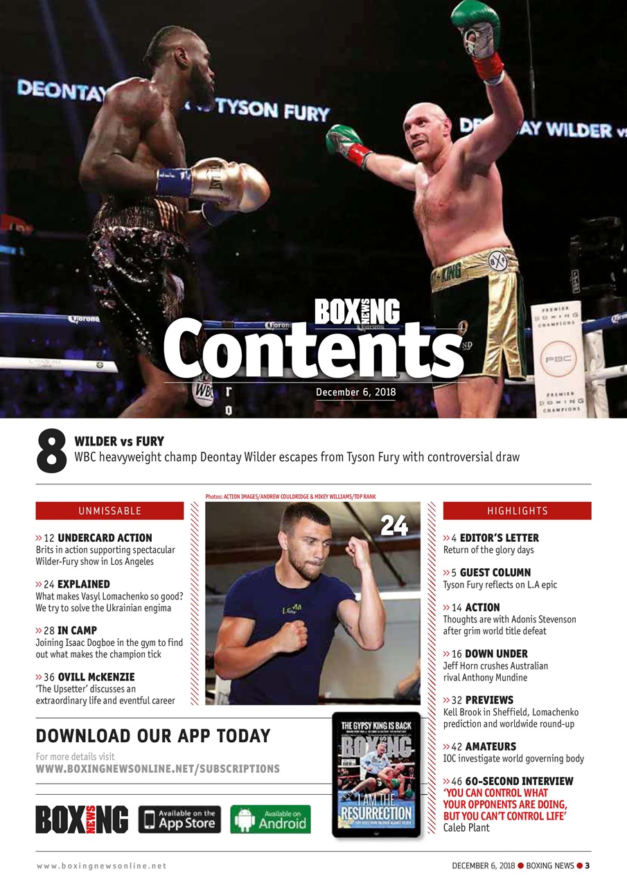 Boxing News Magazine - 04/12/2018 Subscriptions | Pocketmags