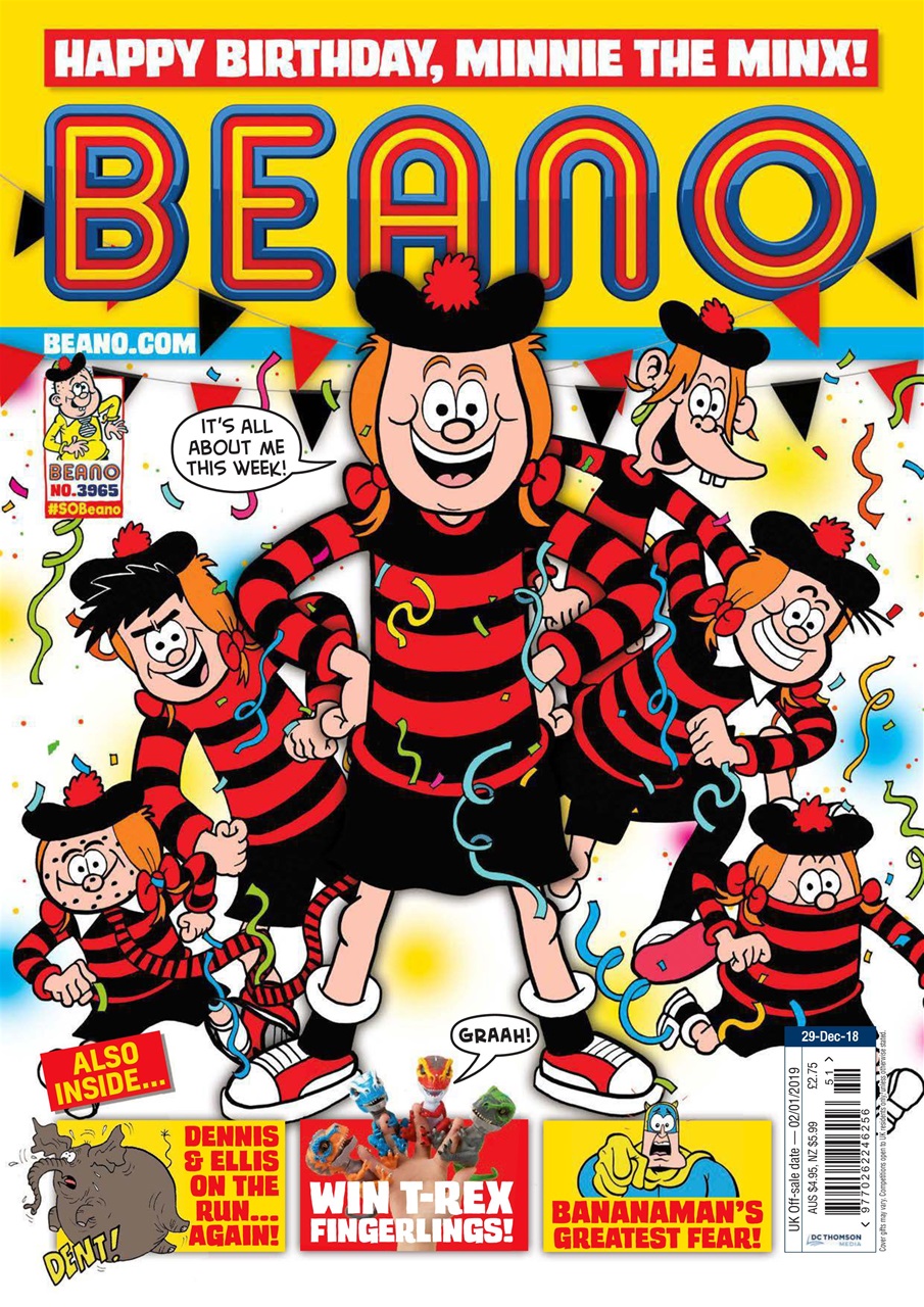 Beano Magazine - 29th December 2018 Back Issue
