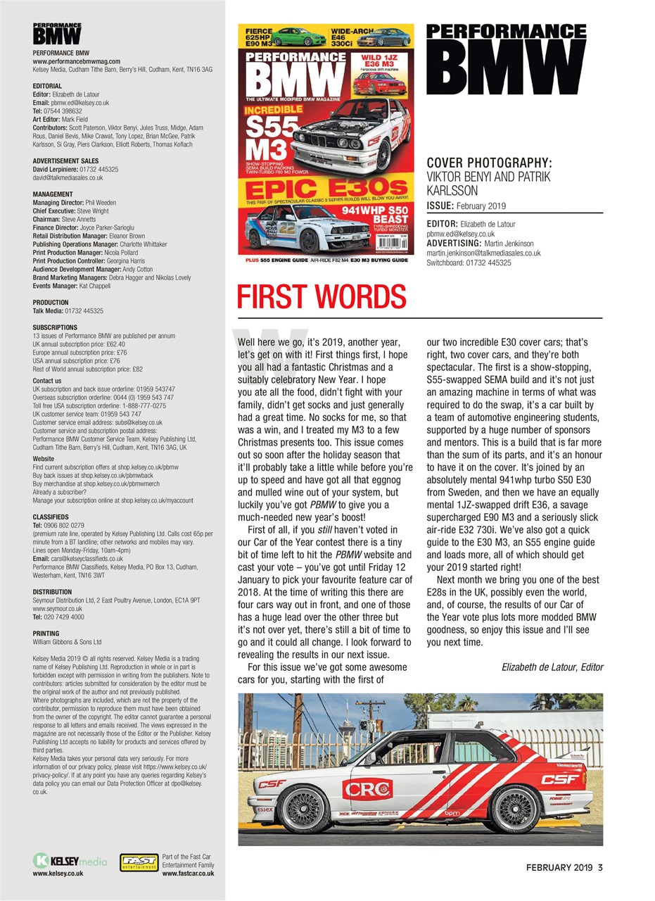 Performance BMW Magazine - February 2019 Back Issue