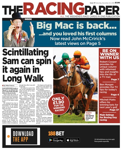 The Racing Paper Magazine - 22nd December 2018 Subscriptions | Pocketmags