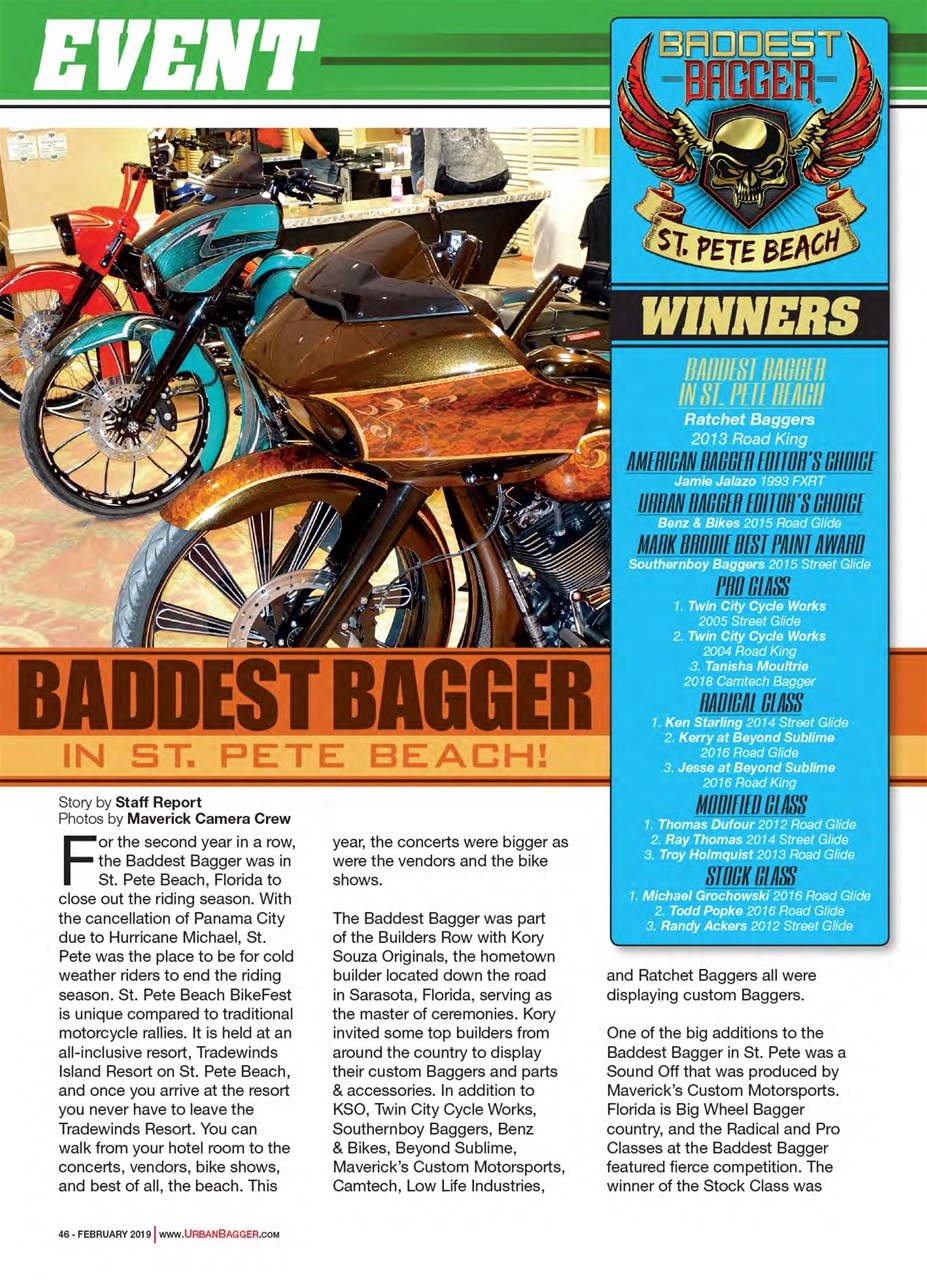 Urban Bagger Magazine - February 2019 Back Issue