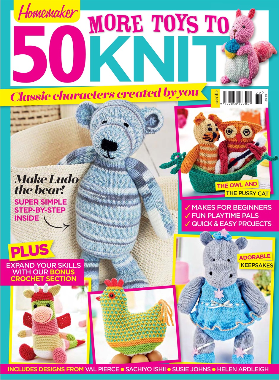 Homemaker Magazine - 50 More Toys to Knit Subscriptions | Pocketmags