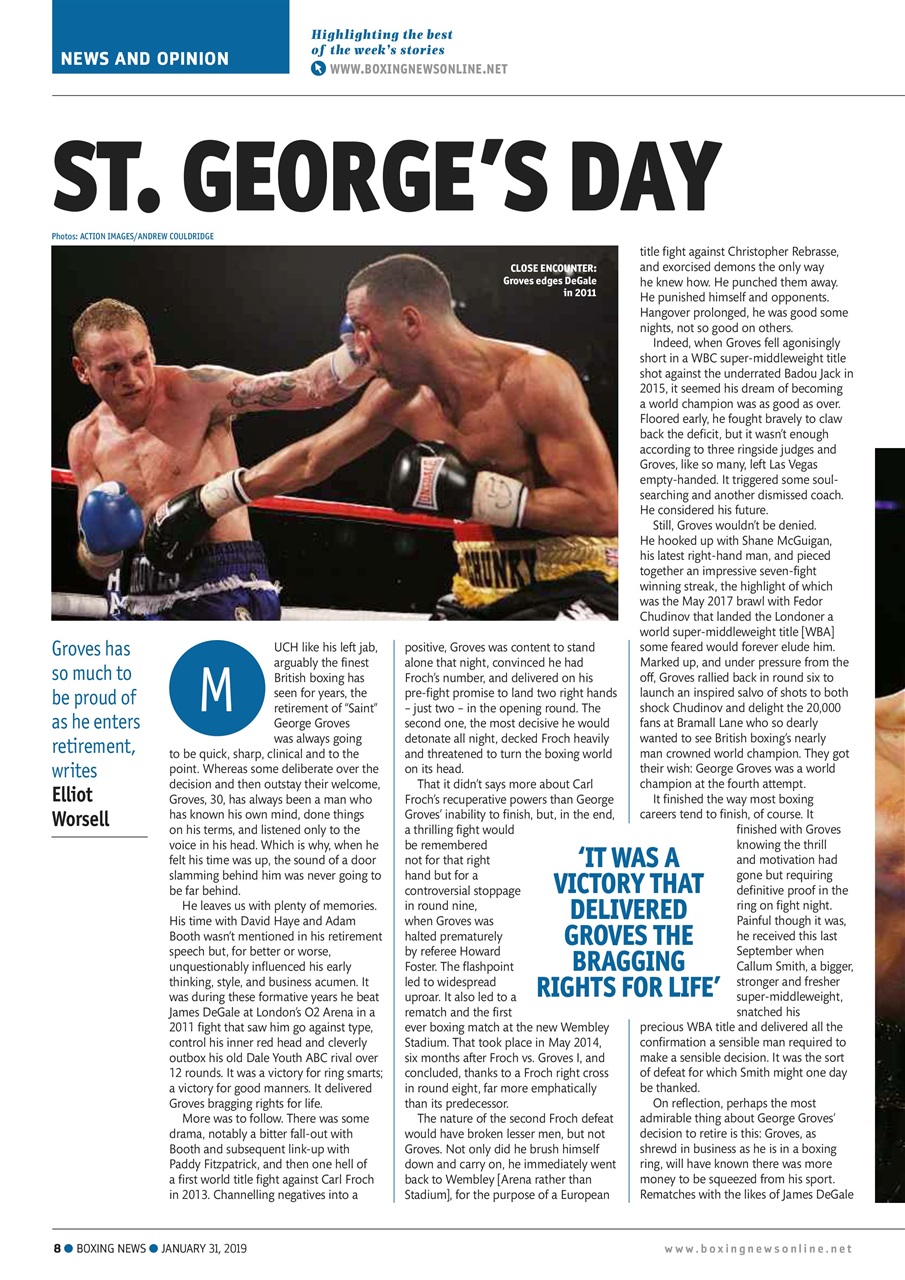 Boxing News Magazine - 29 Jan Back Issue