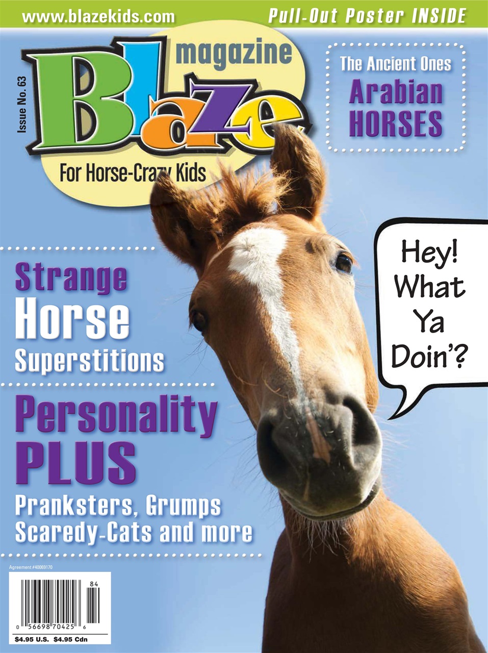 Blaze Magazine For Horse Crazy Kids - No 63 Winter 2019 Back Issue
