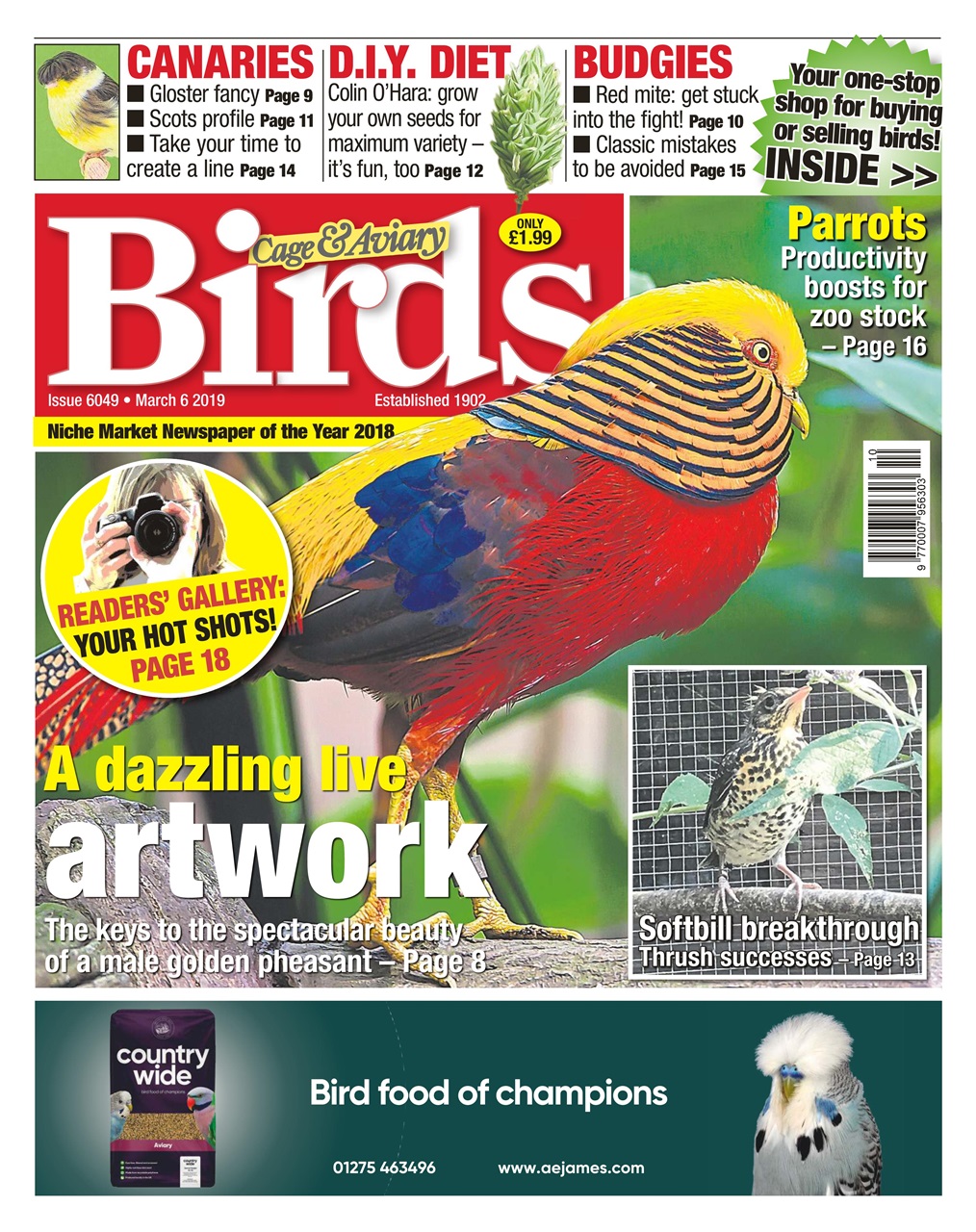 Cage & Aviary Birds Magazine - 06/03/2019 Back Issue
