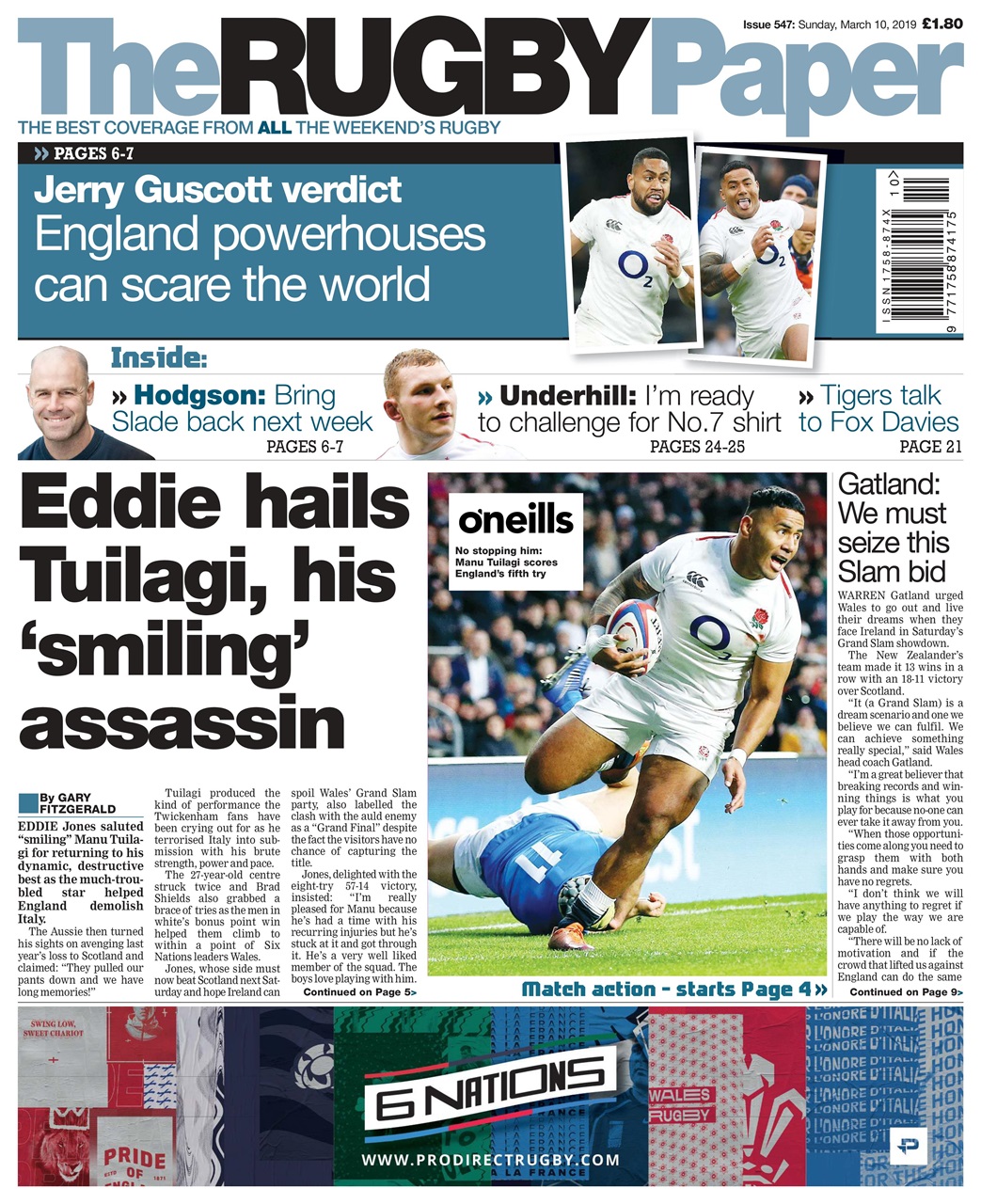 The Rugby Paper Magazine - 10-Mar-2019 Back Issue