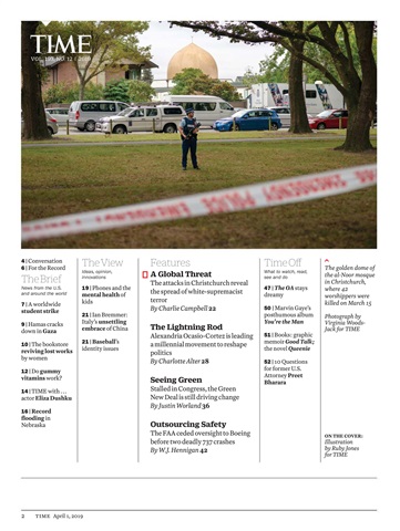 Time Magazine - 1st April 2019 Back Issue