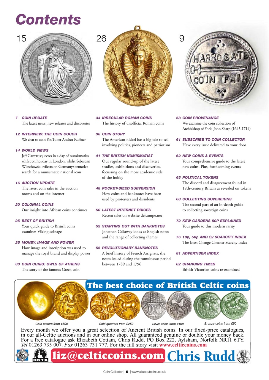 Coin Collector Magazine - Summer issue… Tudor coins, Kew Gardens 50p ...