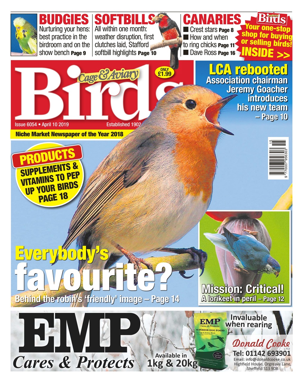 Cage & Aviary Birds Magazine - 10/04/2019 Back Issue