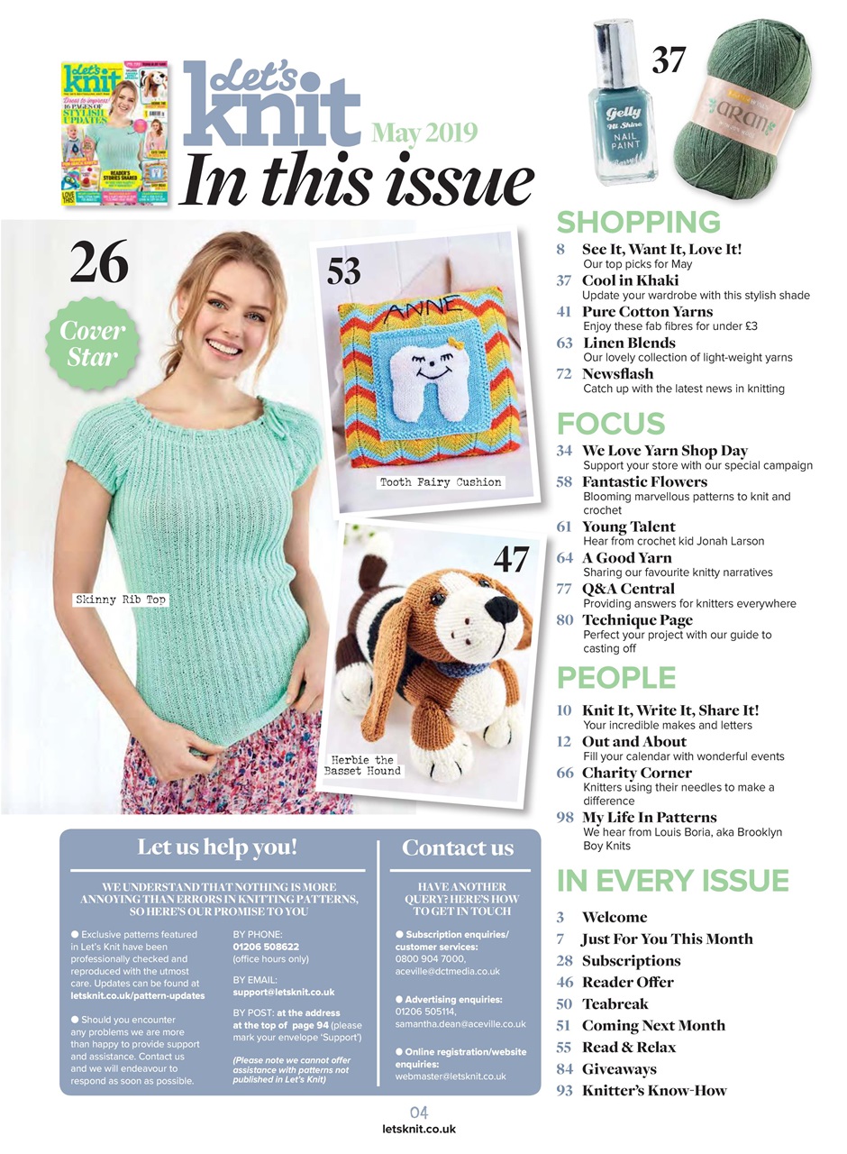 Let's Knit Magazine - May 2019 Back Issue