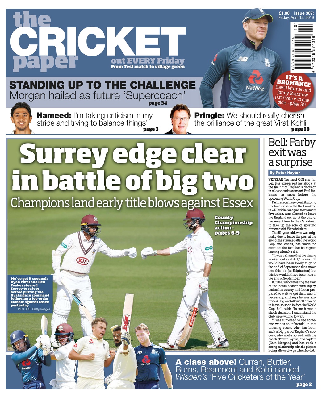 The Cricket Paper Magazine - 12th April 2019 Back Issue