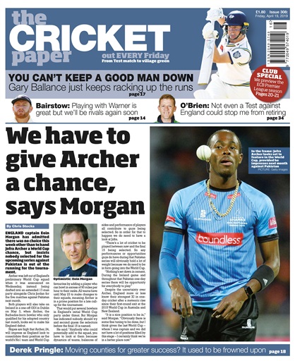 The Cricket Paper Magazine - 19th April 2019 Back Issue