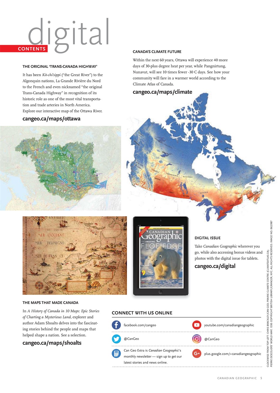 Canadian Geographic Magazine - Best Maps Special Issue