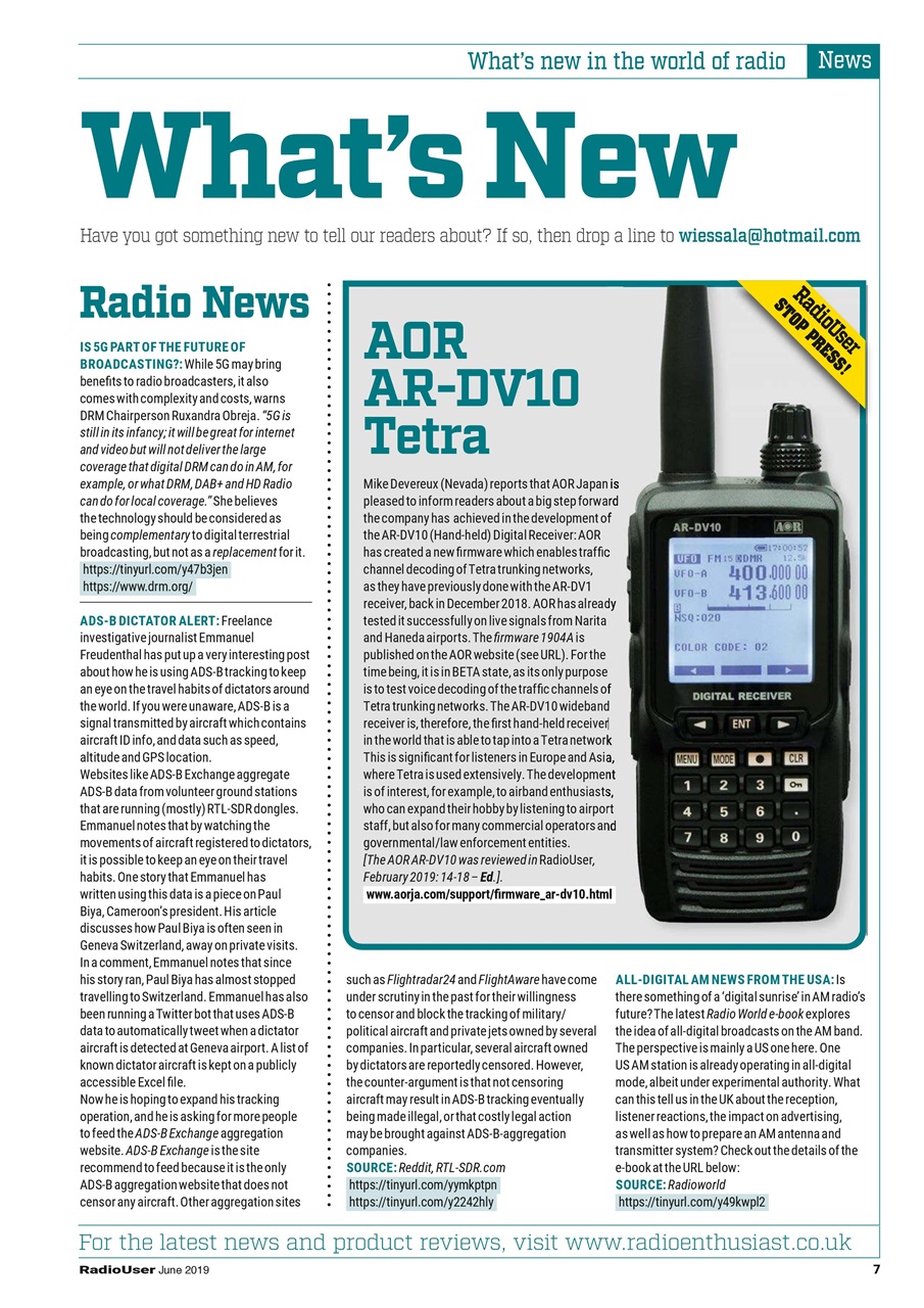 Radio User Magazine - June 2019 Back Issue