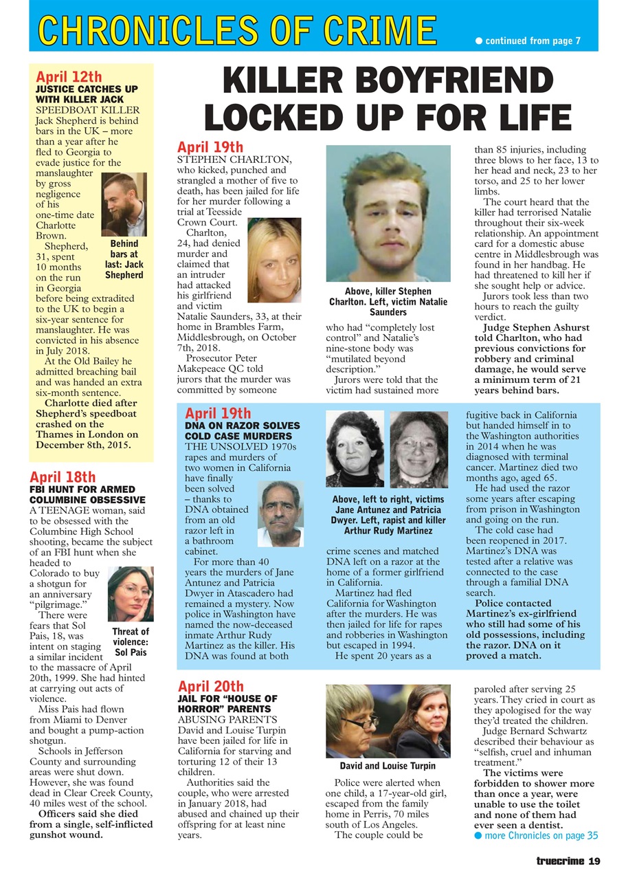 True Crime Magazine - True Crime June 2019 Back Issue