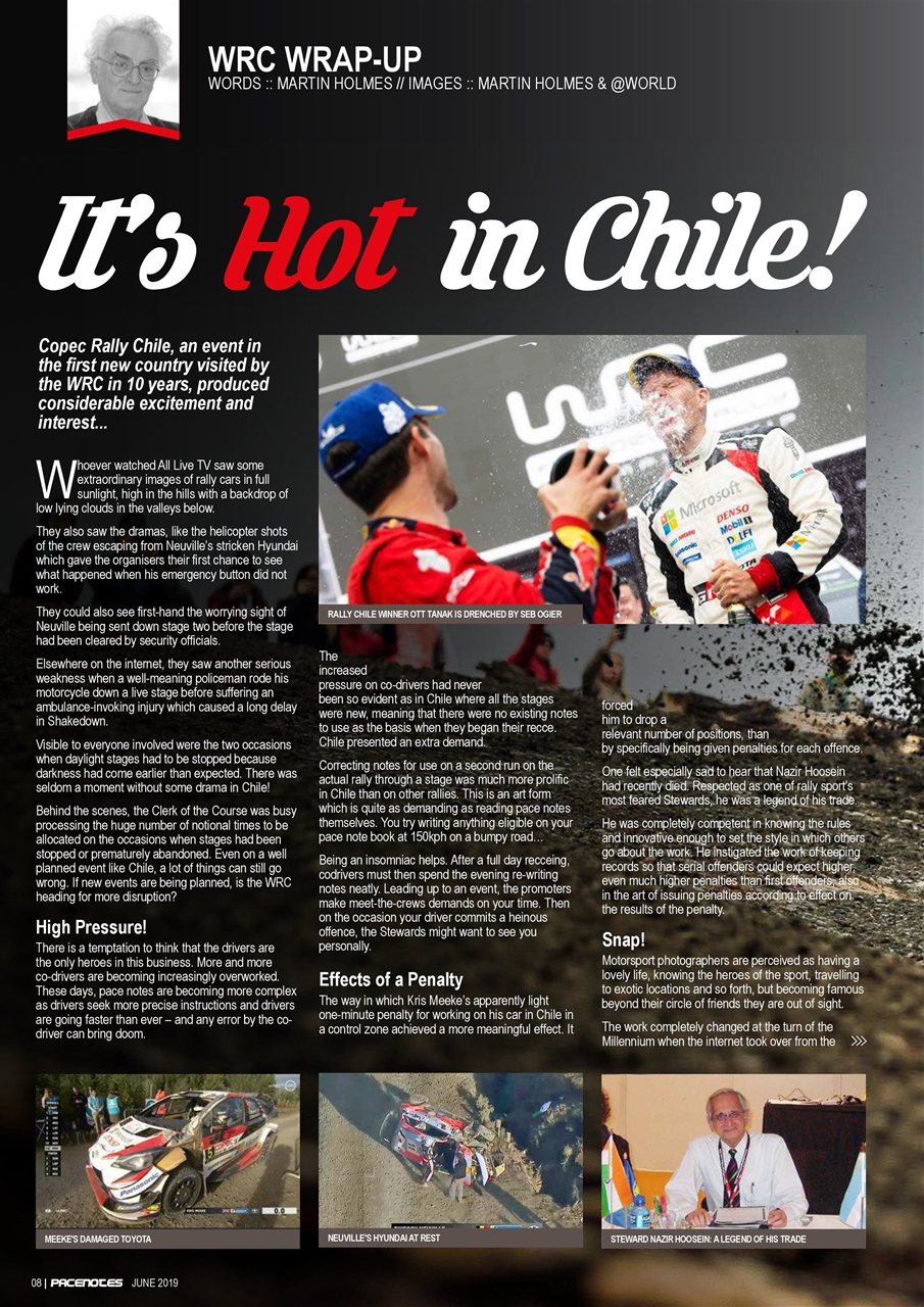 Pacenotes Rally magazine - Issue 178 - Jun 2019 Back Issue