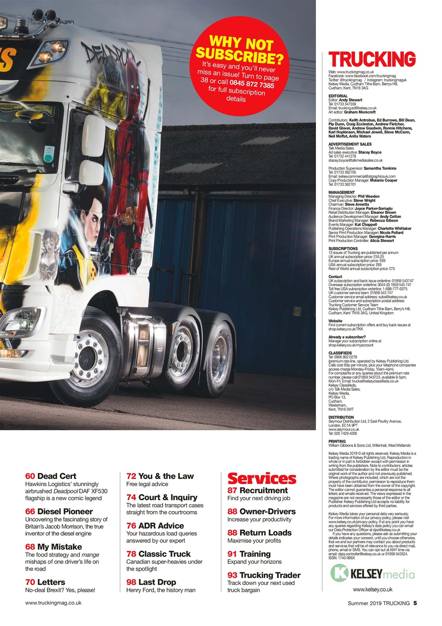 Trucking Magazine - Summer 2019 Back Issue