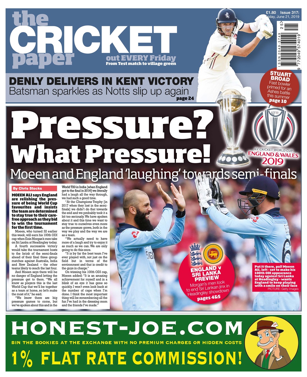 The Cricket Paper Magazine - 21st June 2019 Subscriptions | Pocketmags