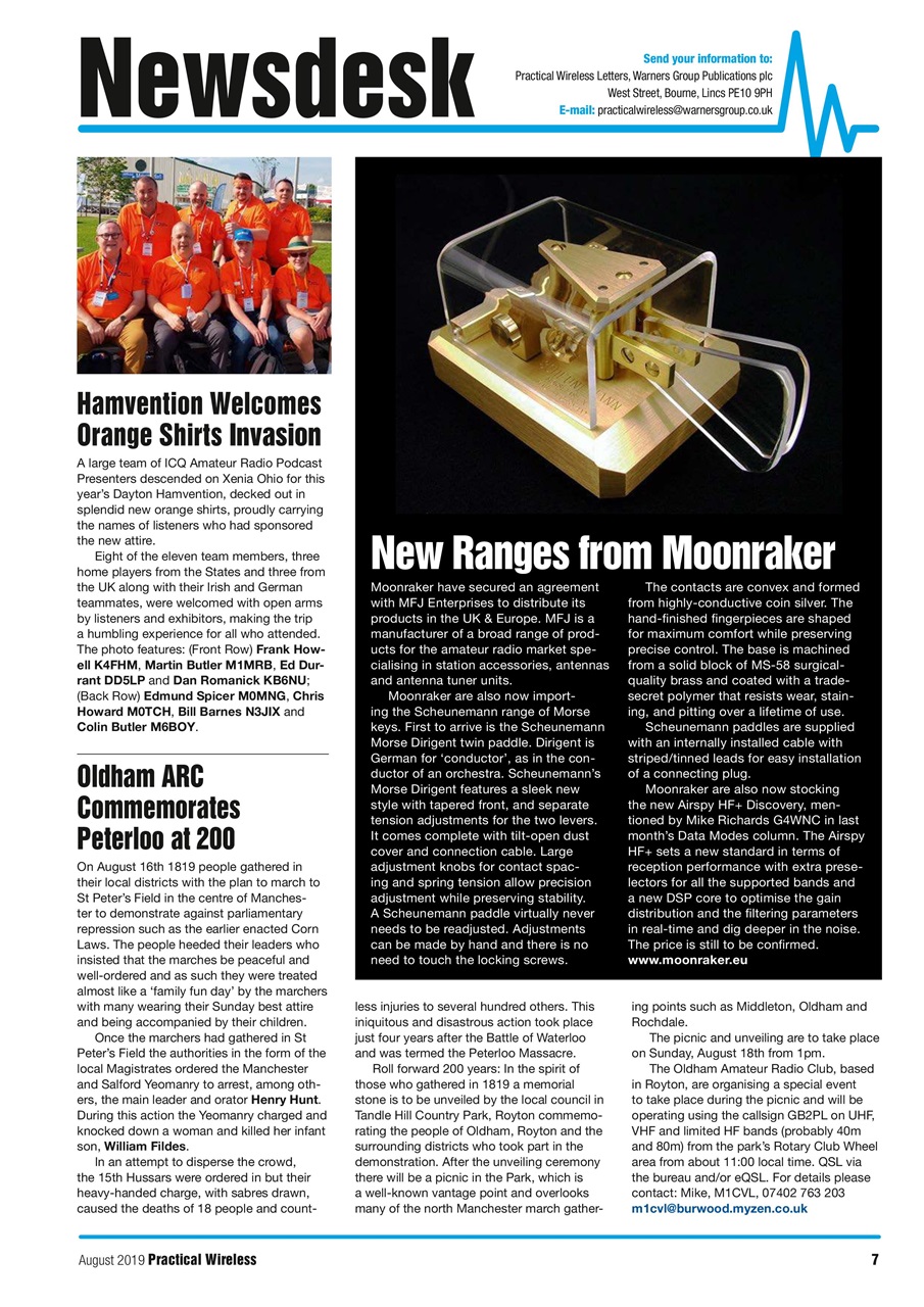 Practical Wireless Magazine - August 2019 Subscriptions | Pocketmags