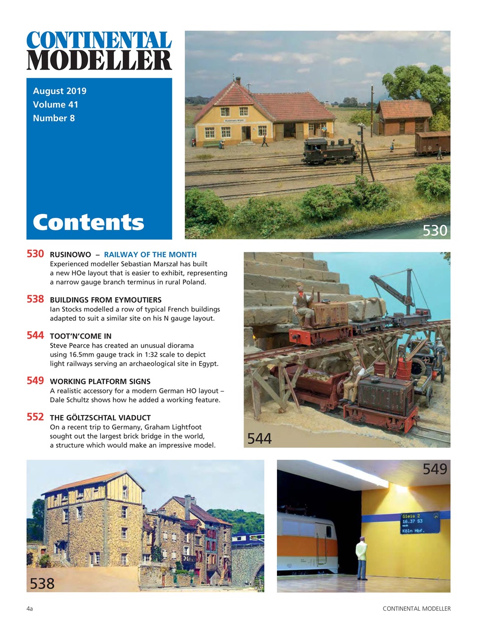 Continental Modeller Magazine - August 2019 Back Issue