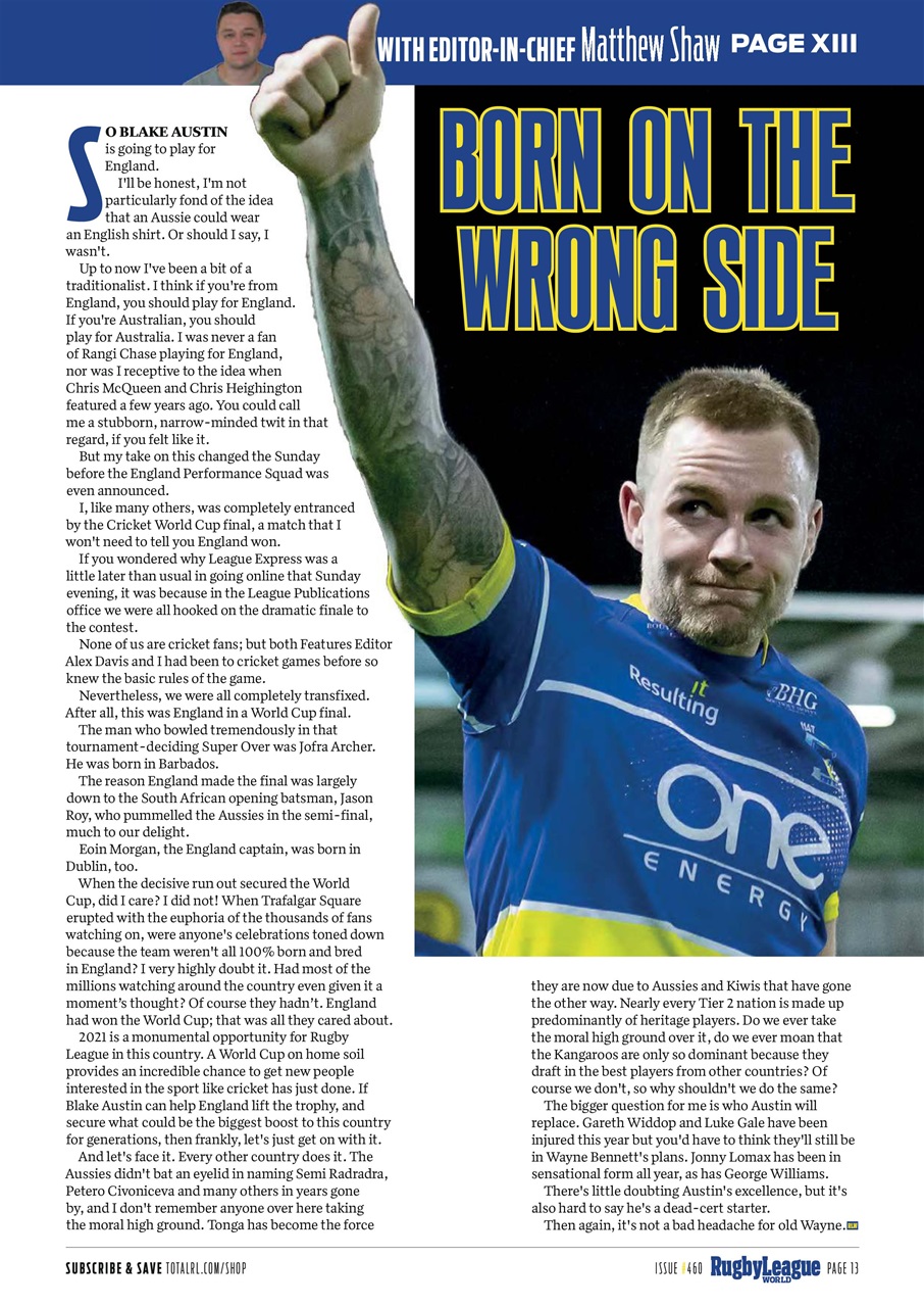 Rugby League World Magazine - 460 Subscriptions | Pocketmags