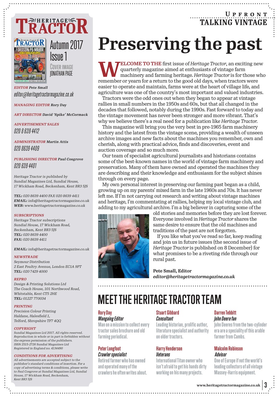 Classic Tractor Magazine - Issue 1 Special Issue