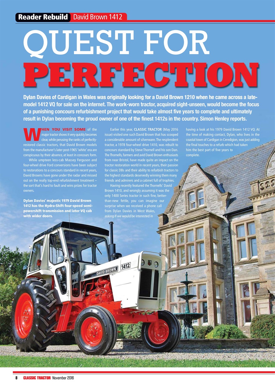 Classic Tractor Magazine - November 2016 Back Issue