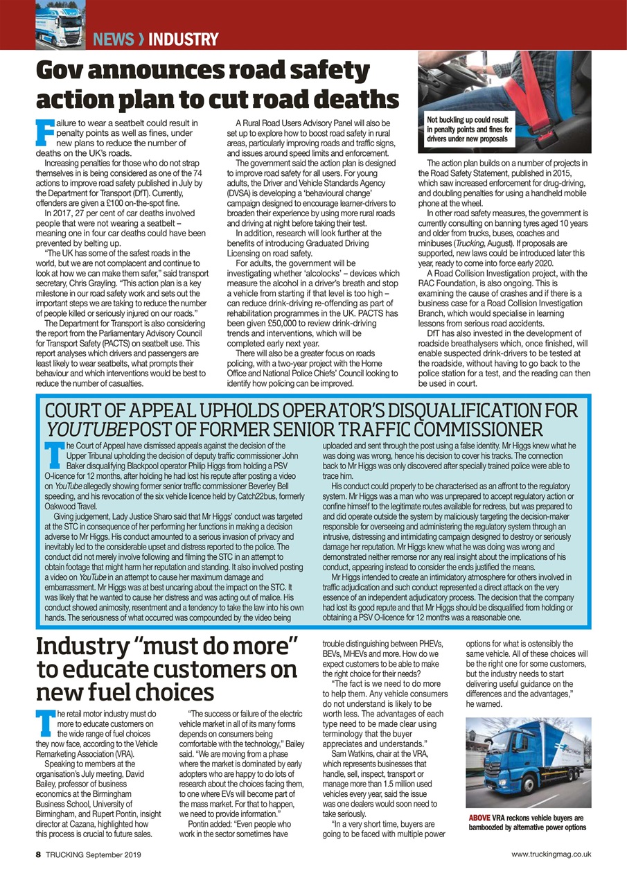 Trucking Magazine - September 2019 Back Issue