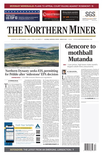 The Northern Miner Magazine - Vol. 105 No. 17 Back Issue